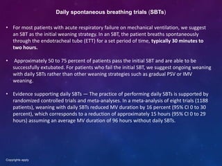 Weaning | PPTX | Lung and Respiratory Health | Diseases and Conditions