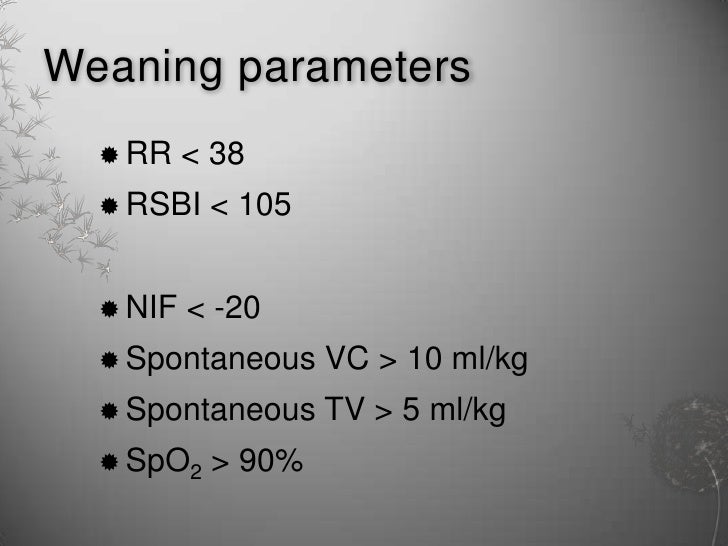 Weaning And Discontinuing Ventilatory Support
