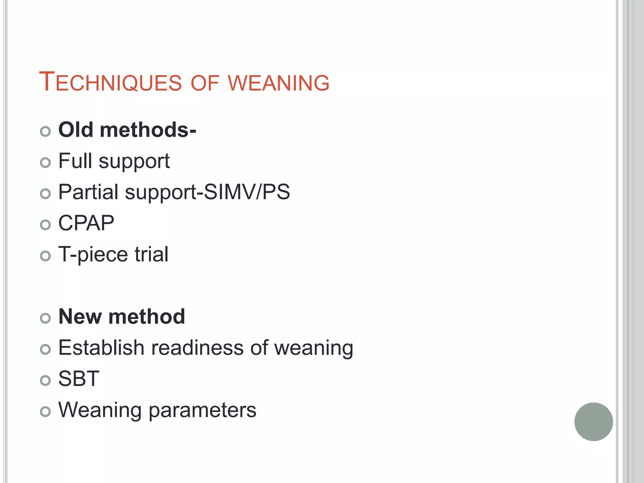 Weaning and extubation | PPTX