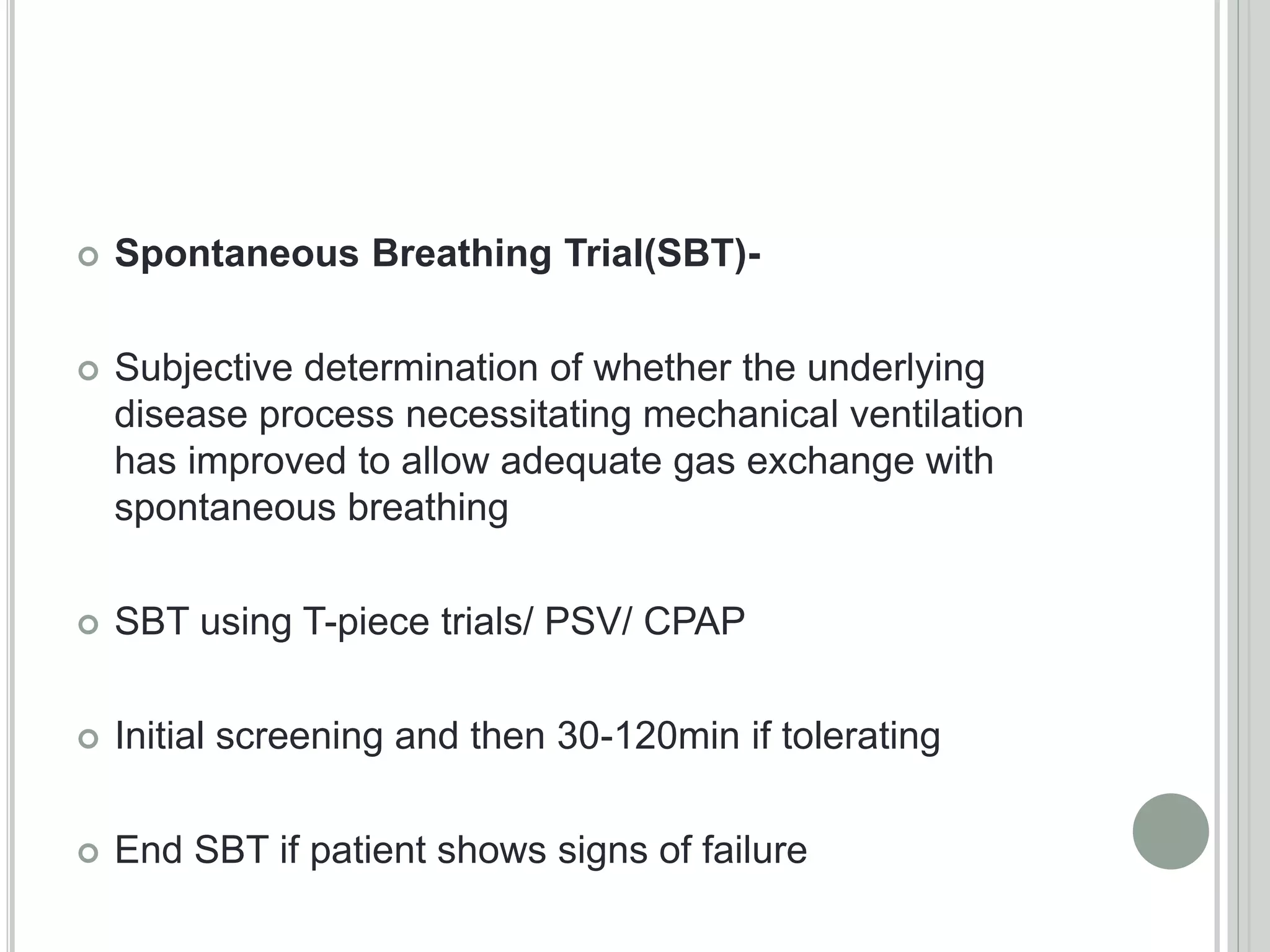 Weaning and extubation | PPTX