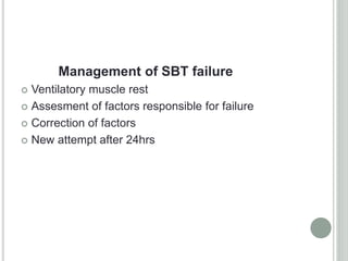 Weaning and extubation | PPTX