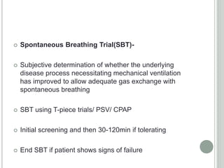 Weaning and extubation | PPTX