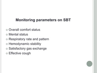 Weaning and extubation | PPTX