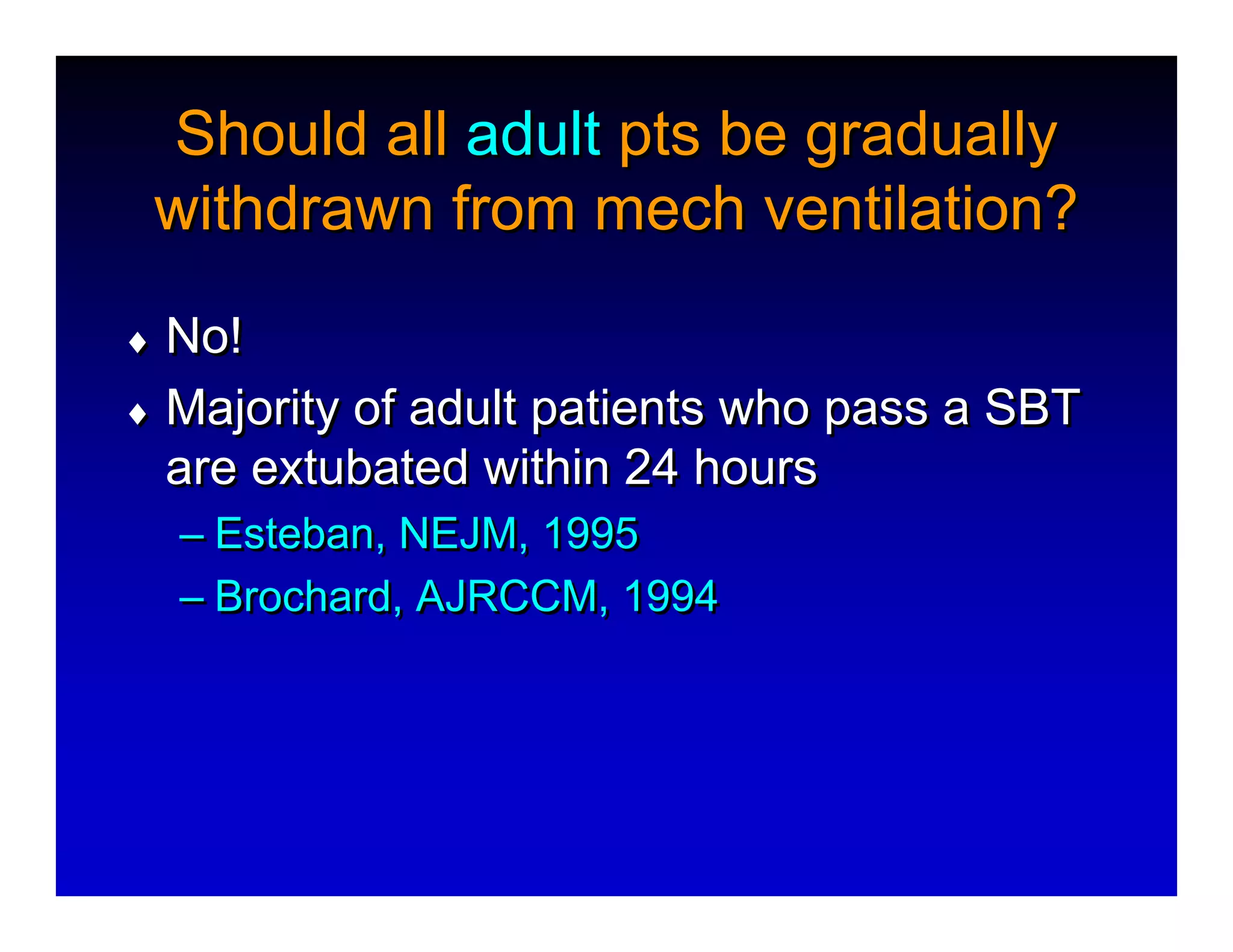 Weaning and Extubation: A Pediatric Prespective | PDF