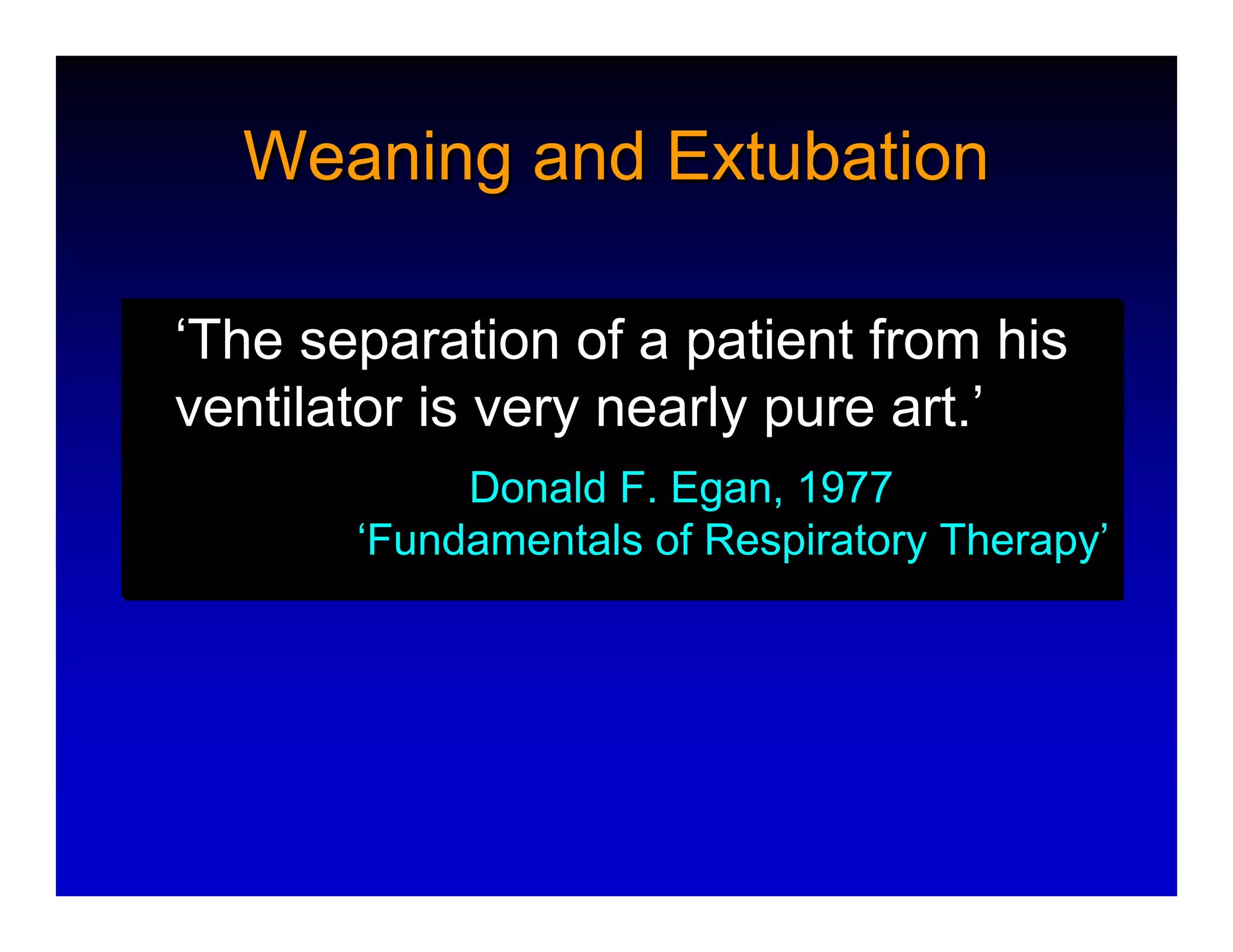 Weaning and Extubation: A Pediatric Prespective | PDF
