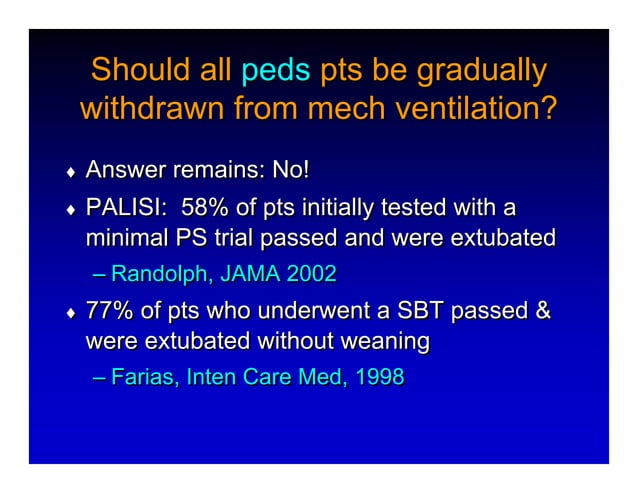 Weaning and Extubation: A Pediatric Prespective | PDF