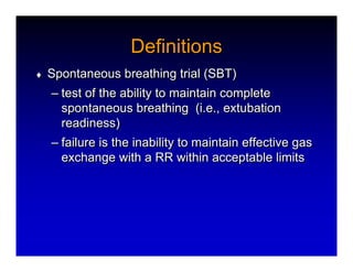Weaning and Extubation: A Pediatric Prespective | PDF