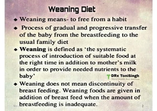 Weaning diet | PPT