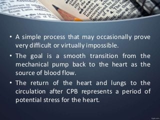 Weaning from cpb | PPT