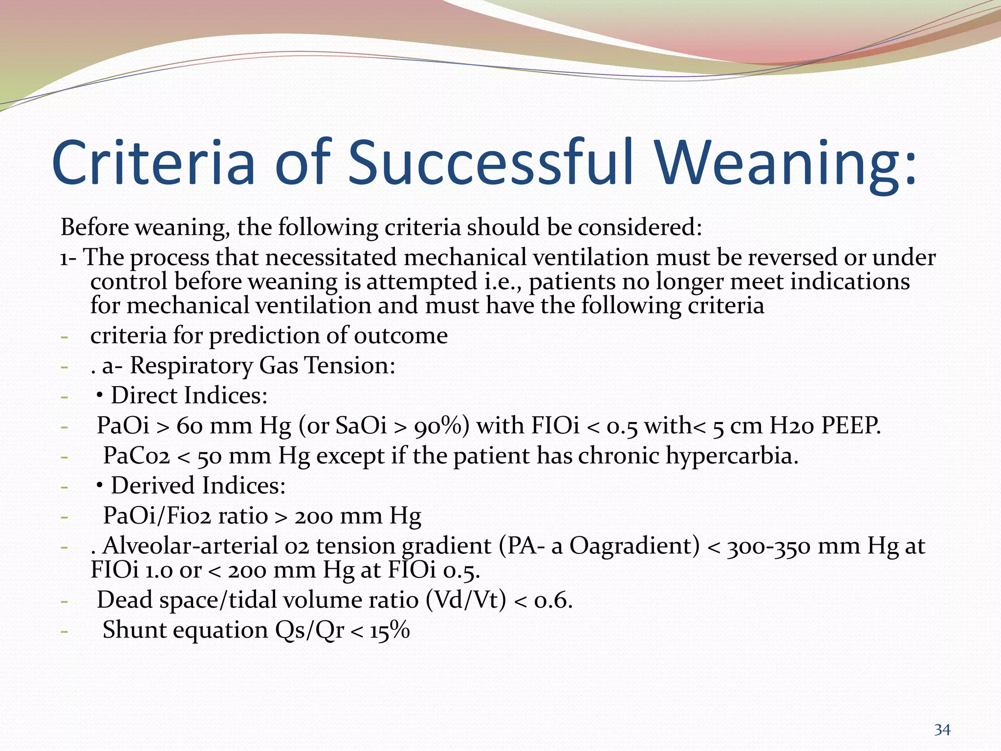 Weaning from mechanical Ventilation | PPTX