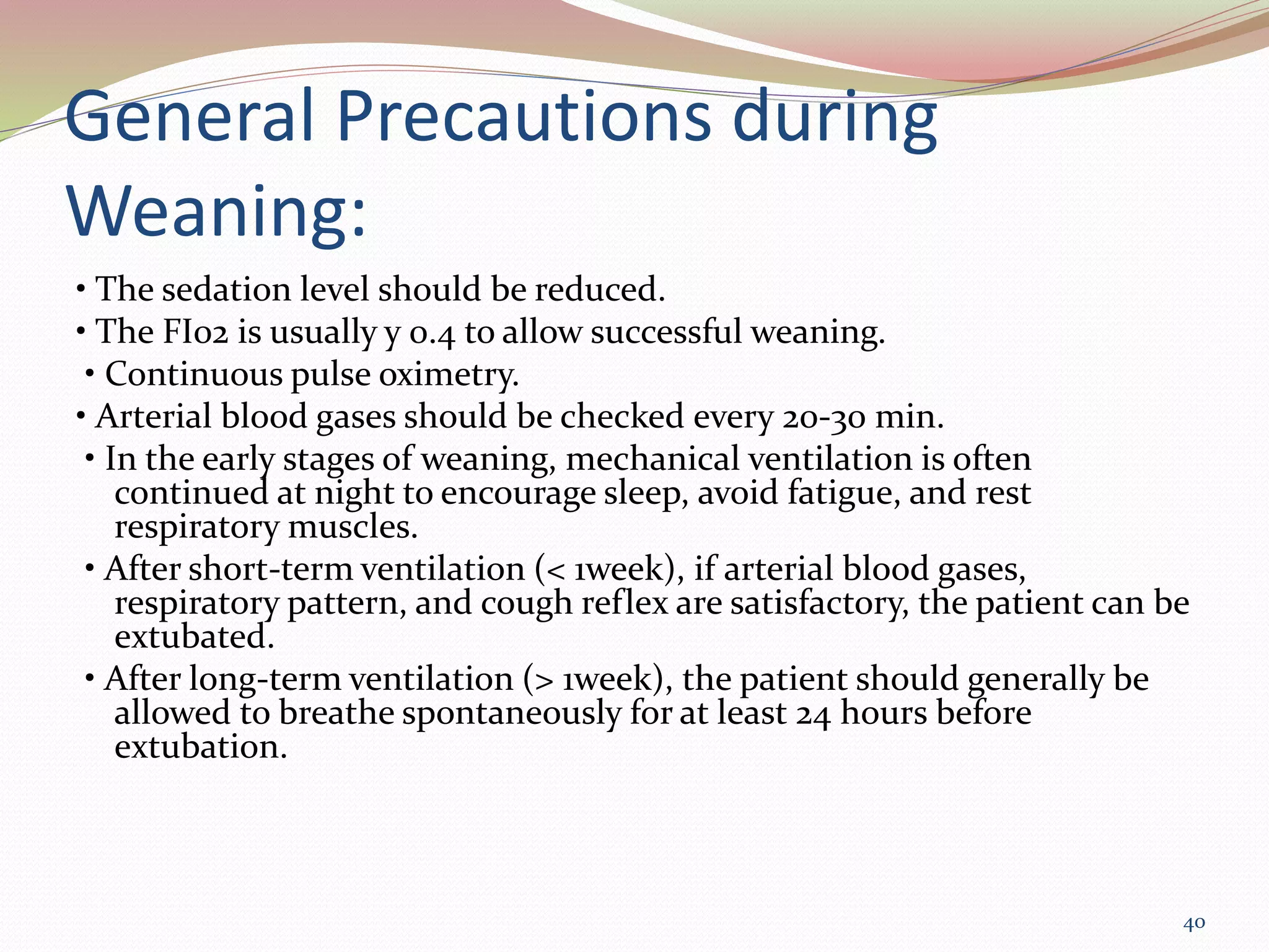 Weaning from mechanical Ventilation | PPTX