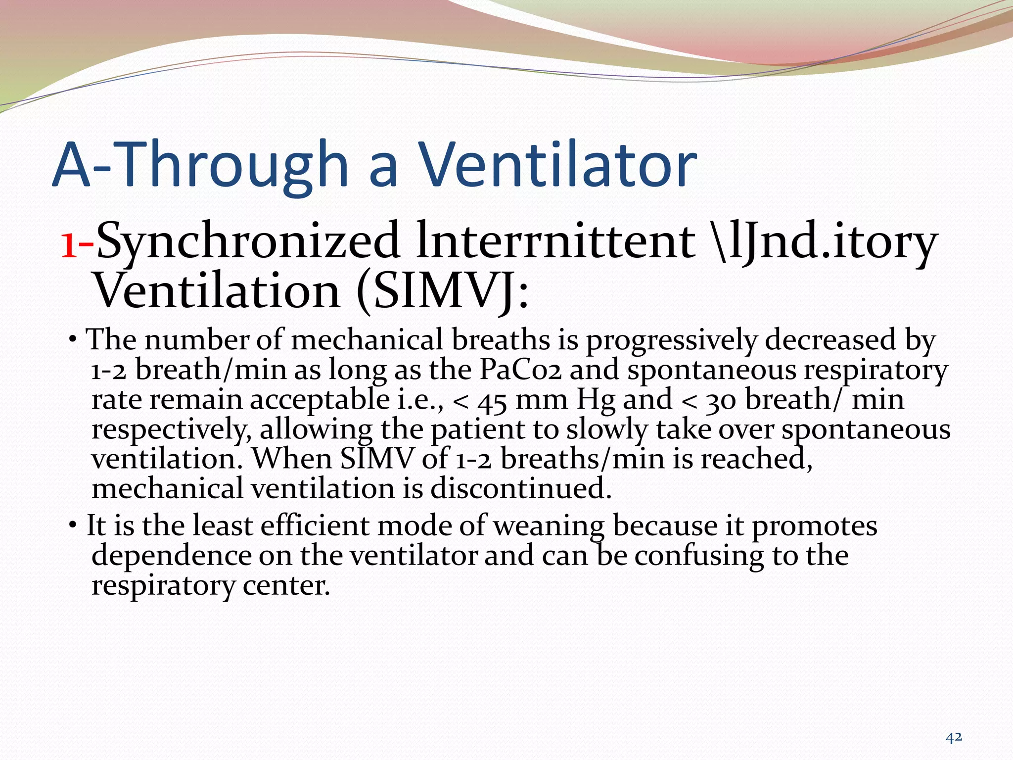 Weaning from mechanical Ventilation | PPTX
