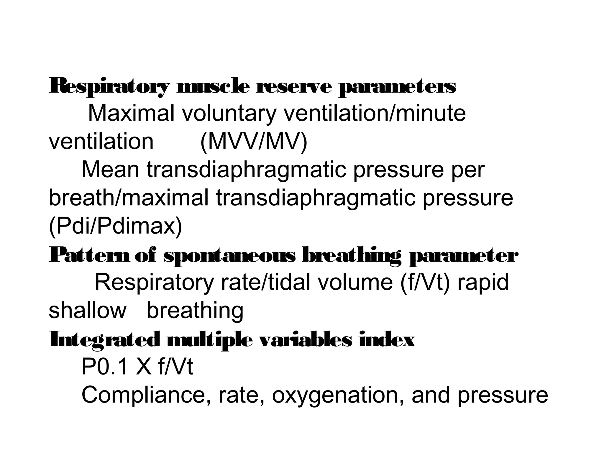 Weaning from mechanical ventilation | PPS