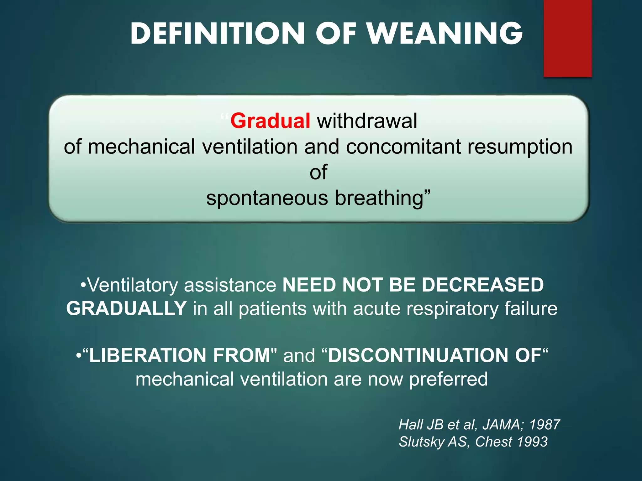 Weaning from mechanical ventilation | PPTX