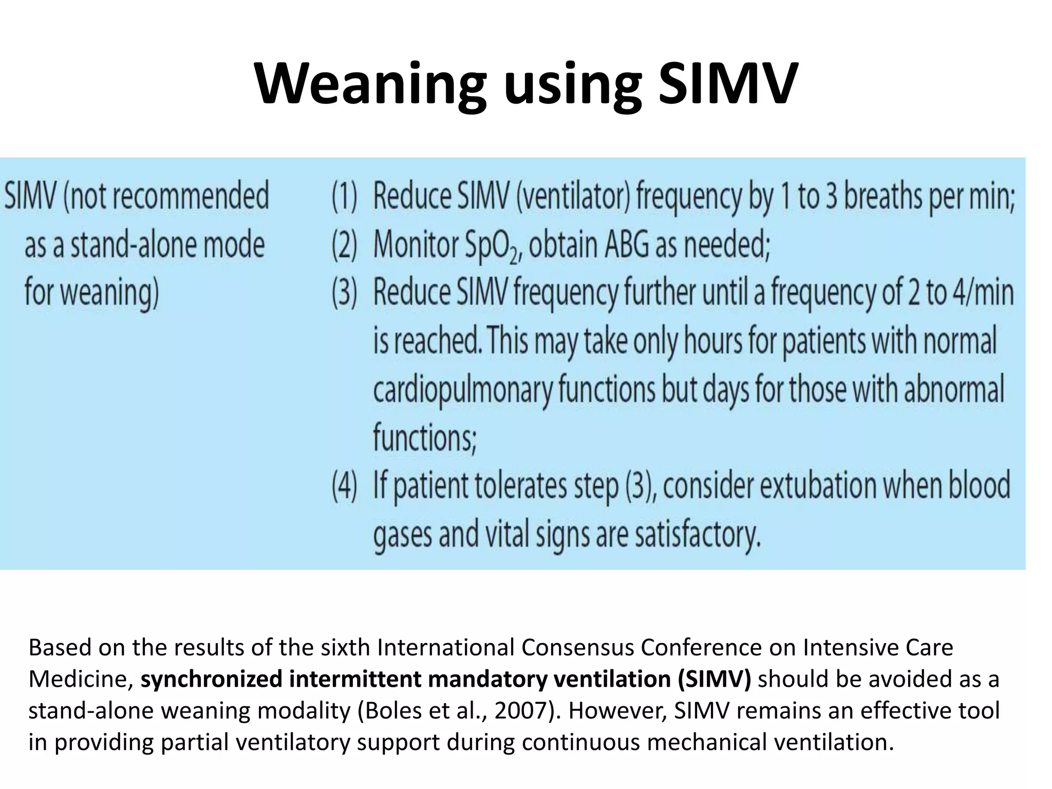 Weaning from mechanical ventilation | PPTX