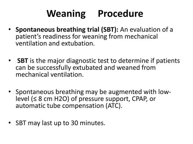 Weaning from mechanical ventilation | PPTX | Lung and Respiratory ...