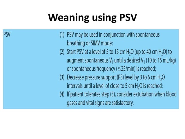 Weaning from mechanical ventilation | PPTX | Lung and Respiratory ...