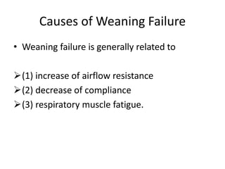 Weaning from mechanical ventilation | PPTX