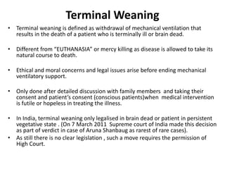 Weaning from mechanical ventilation | PPTX