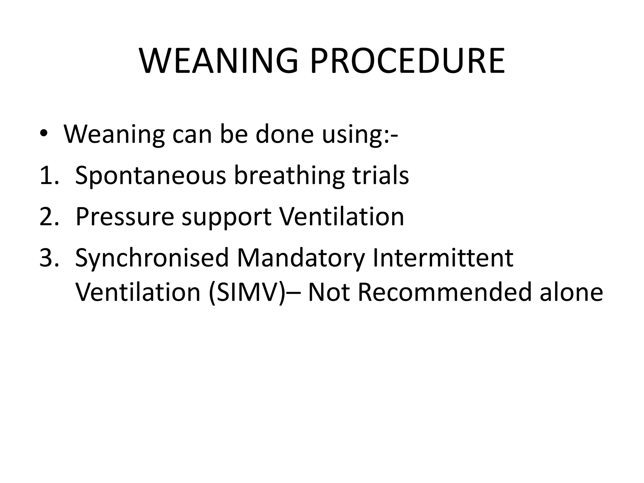 Weaning from mechanical ventilation | PPTX