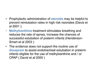 Weaning from mechanical ventilation and extubation by dr tareq | PPTX
