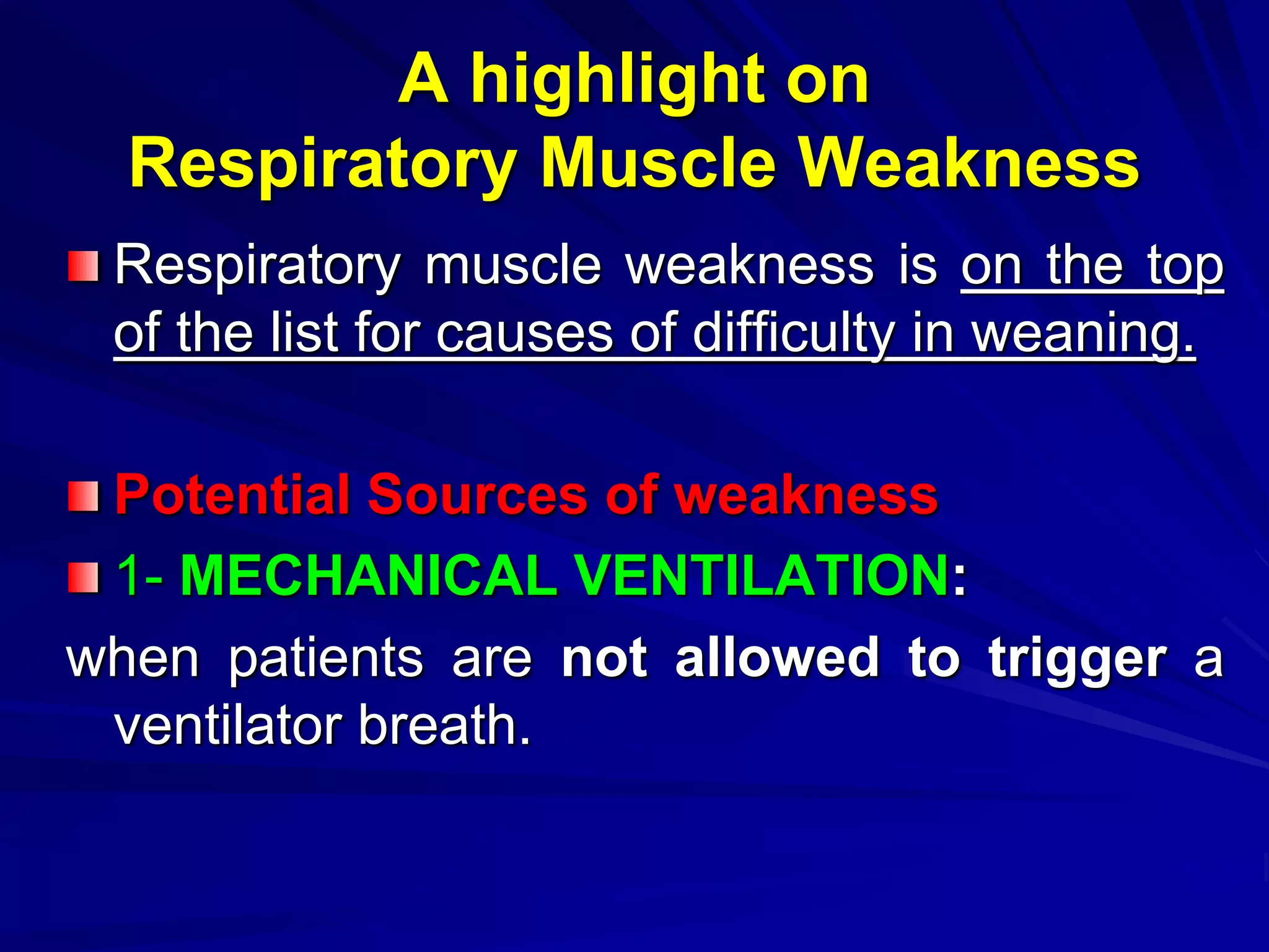 Weaning from mechanical ventilation 2019 | PPT