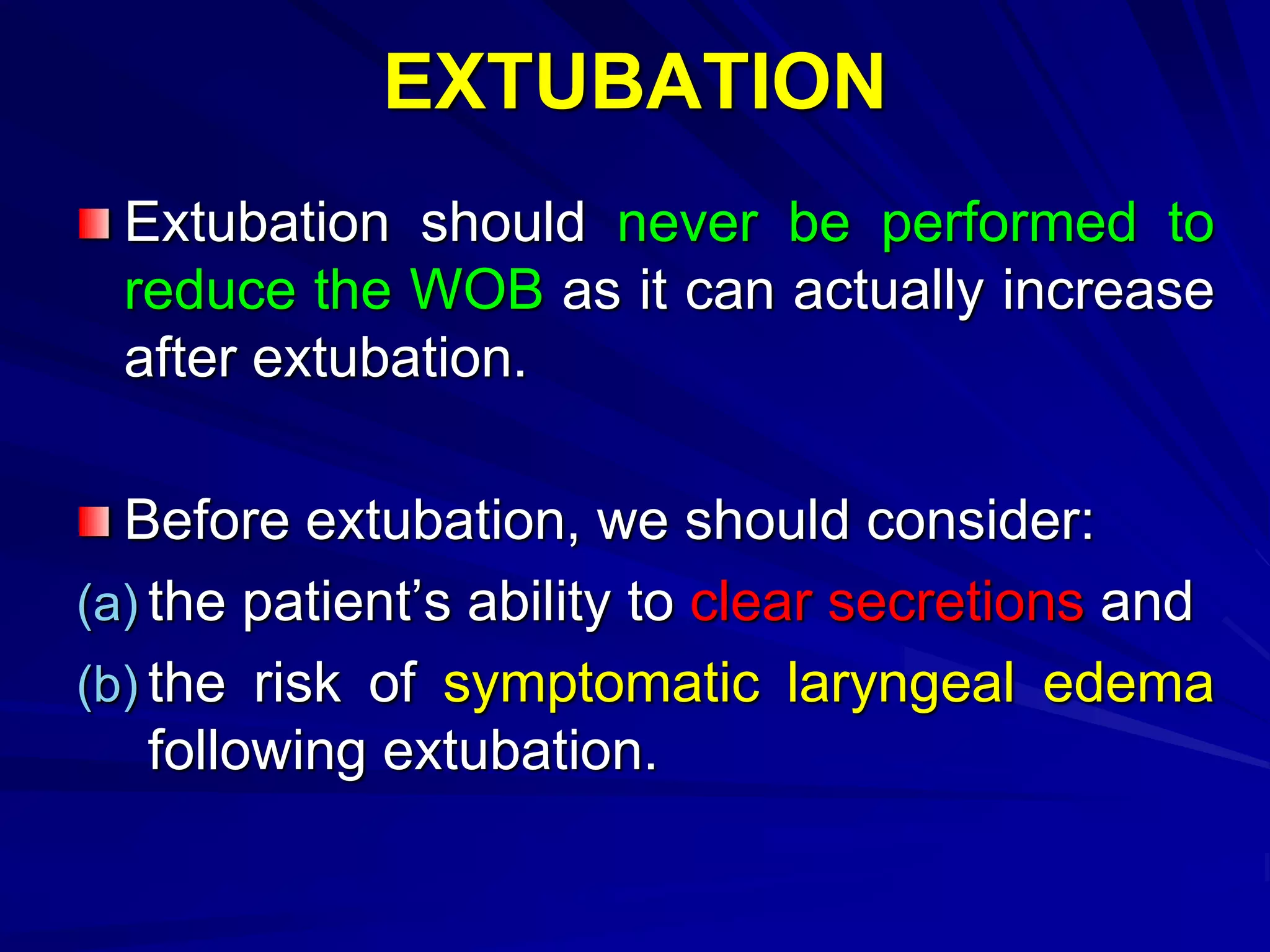 Weaning from mechanical ventilation 2019 | PPT