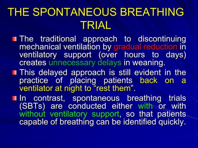 Weaning from mechanical ventilation 2019 | PPT