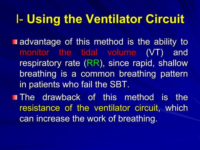 Weaning from mechanical ventilation 2019 | PPT