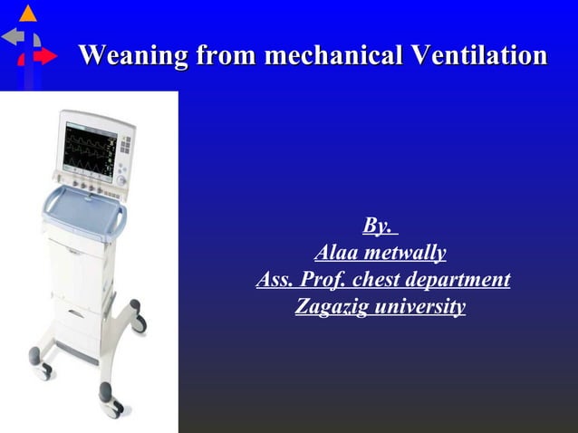 Weaning from mechanical ventilation | PPT