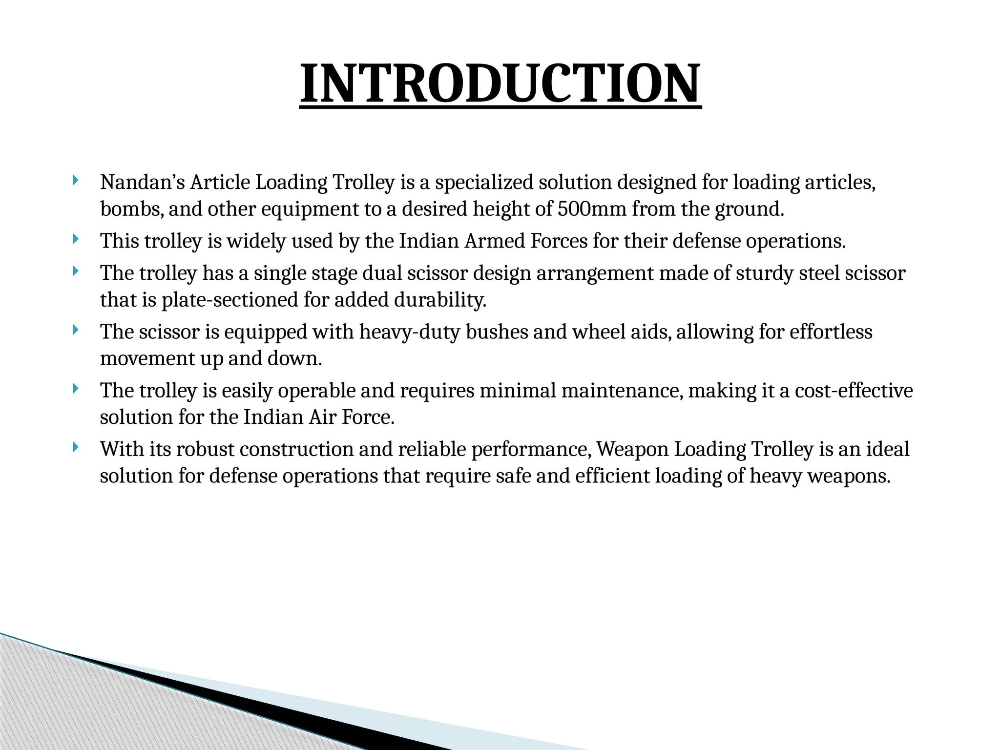 Weapon Loading Trolley for Indian Air Force.pptx