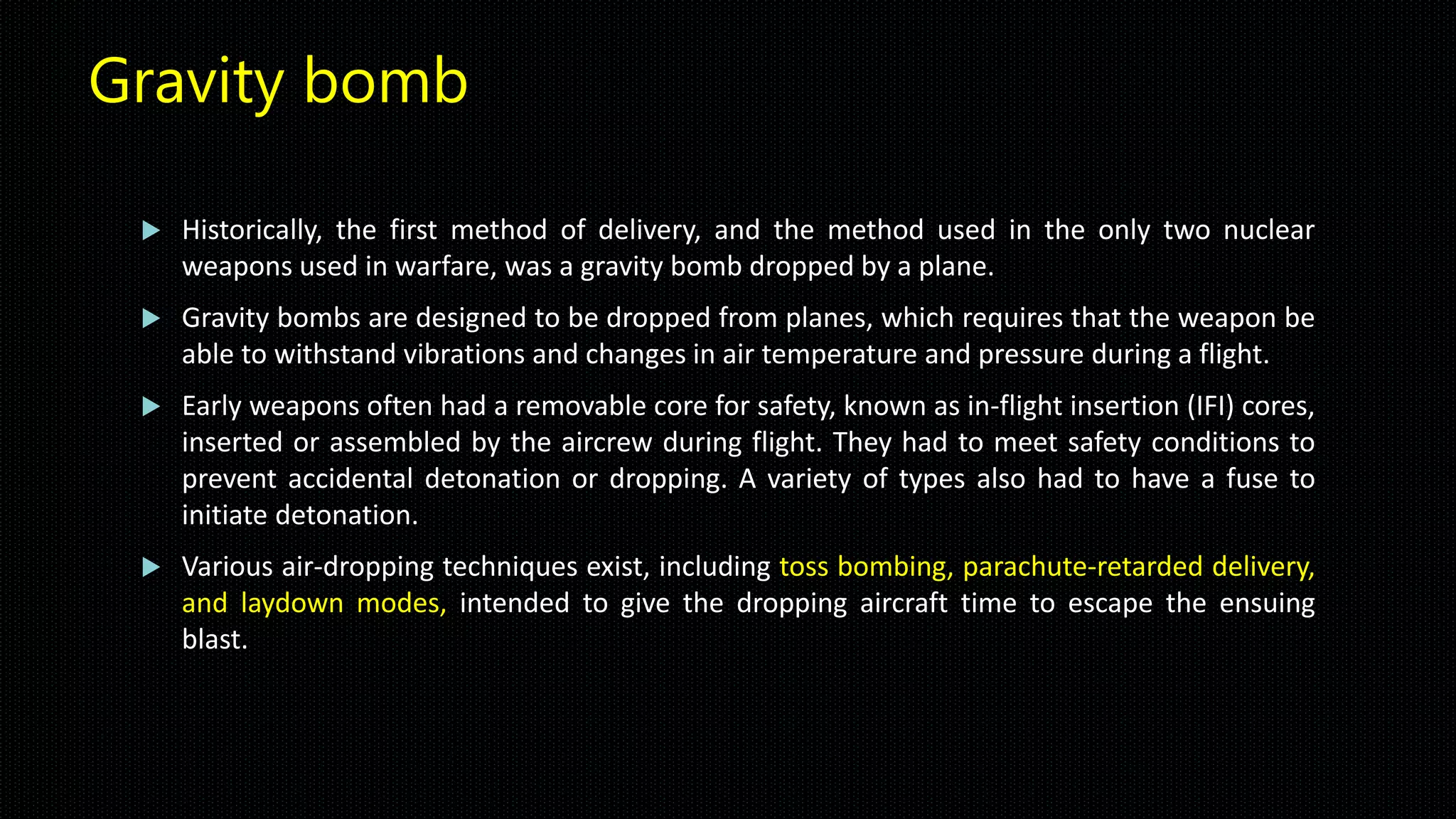 Weapon delivery system | PPTX