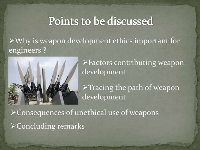 weapon development.pptx | Arms & Ammunition | Sensitive Topics