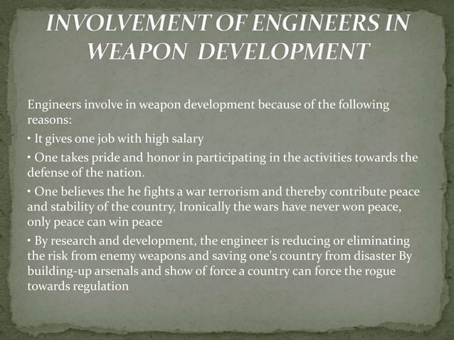weapon development.pptx | Arms & Ammunition | Sensitive Topics