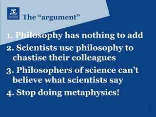 Weaponising Philosophy in Systematics | PPTX