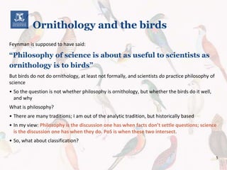 Weaponising Philosophy in Systematics | PPTX