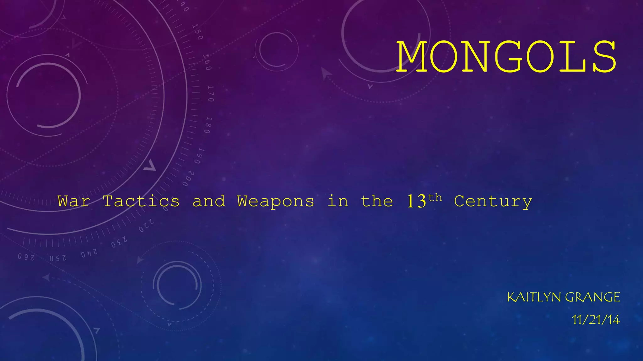 Mongol Battle Tactics and Weapons | PPTX