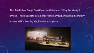 Mongol Battle Tactics and Weapons | PPTX