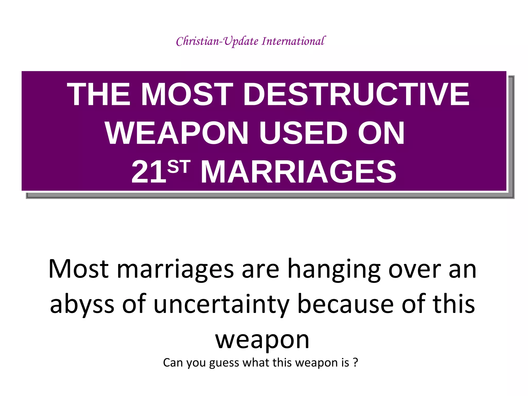 TOP SECRET! CLASSIFIED!!! -MARRIAGE | PPT