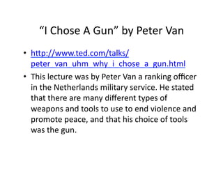 Weapons for peace | PDF