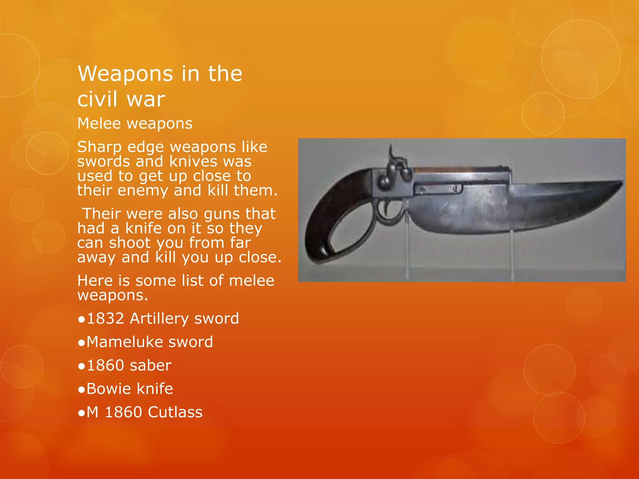 Weapons in the civil war | PPTX