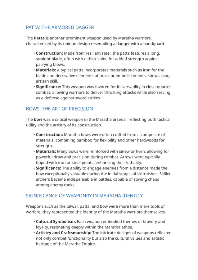 Iconic Weapons of the Maratha Empire - PDF | PDF
