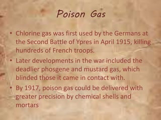 Weapons of wwi shruthi | PPTX