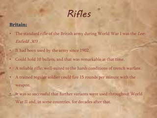 Weapons of wwi shruthi | PPTX