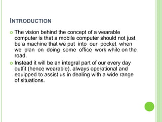 Wearable Computing PPT Presentation Seminar with pdf report | PPTX