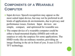 Wearable Computing PPT Presentation Seminar with pdf report | PPTX