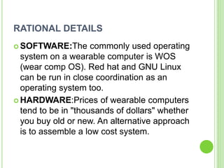 Wearable Computing PPT Presentation Seminar with pdf report | PPTX