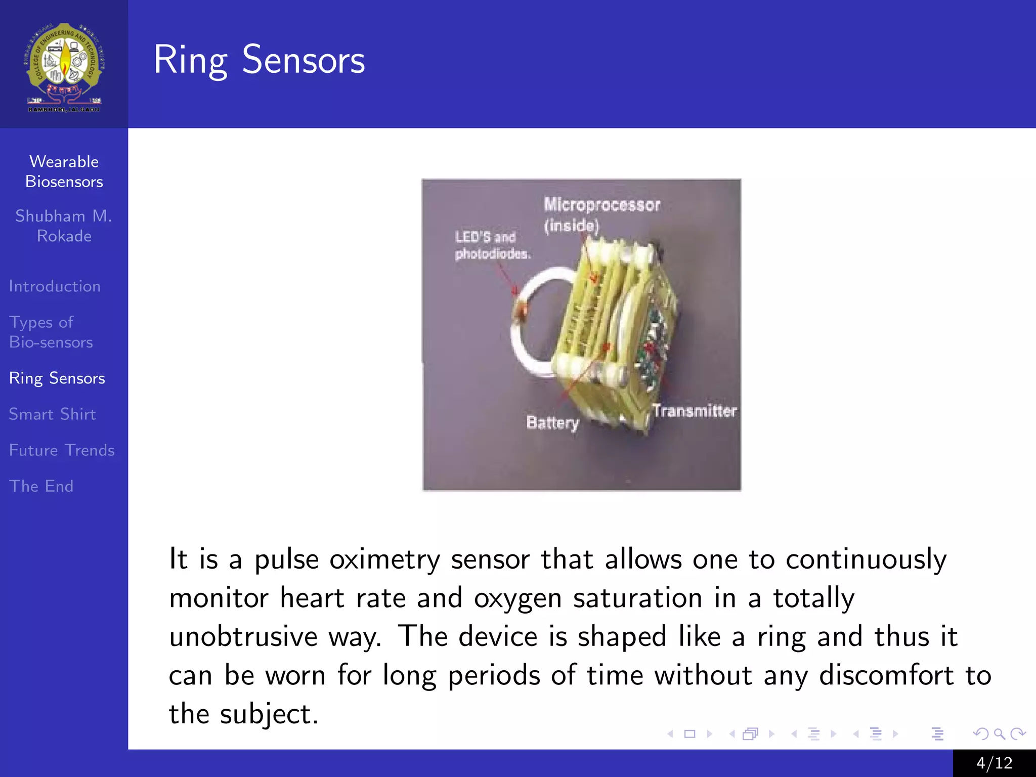 Wearable Biosensors Presentation | PDF