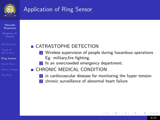 Wearable Biosensors Presentation | PDF | Wearable Technology | Consumer ...