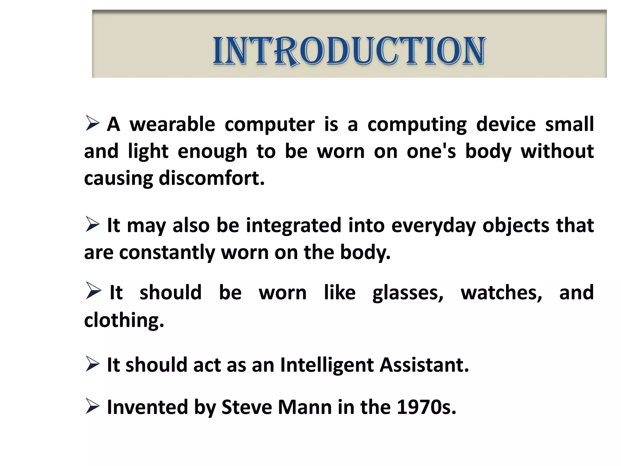 Wearable computer | PPT